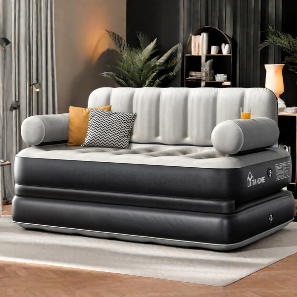 Alwyn Home 2-In-1 Queen Inflatable Sofa Bed With Headboard And Pump ...