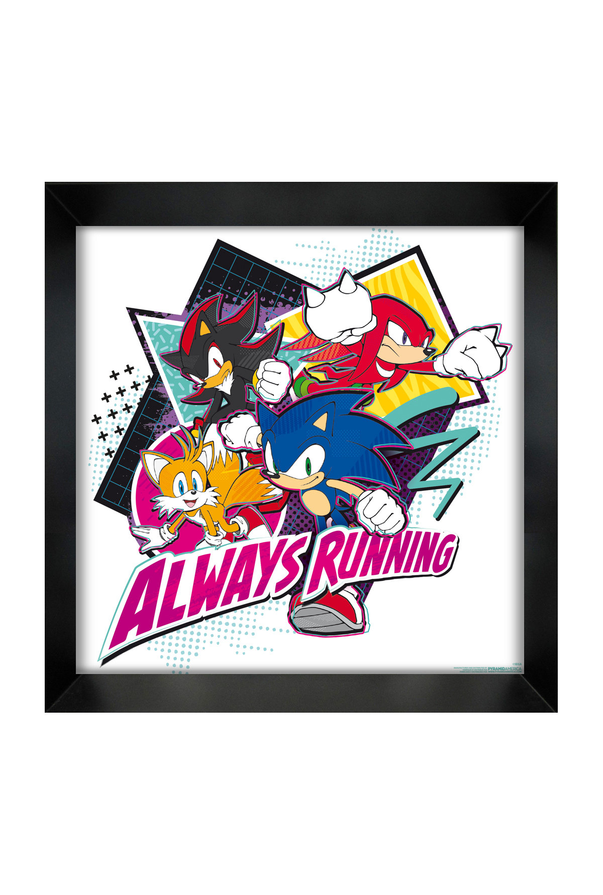George Oliver Sonic- Always Running 12x12 Gel-Coat Framed Poster | Wayfair