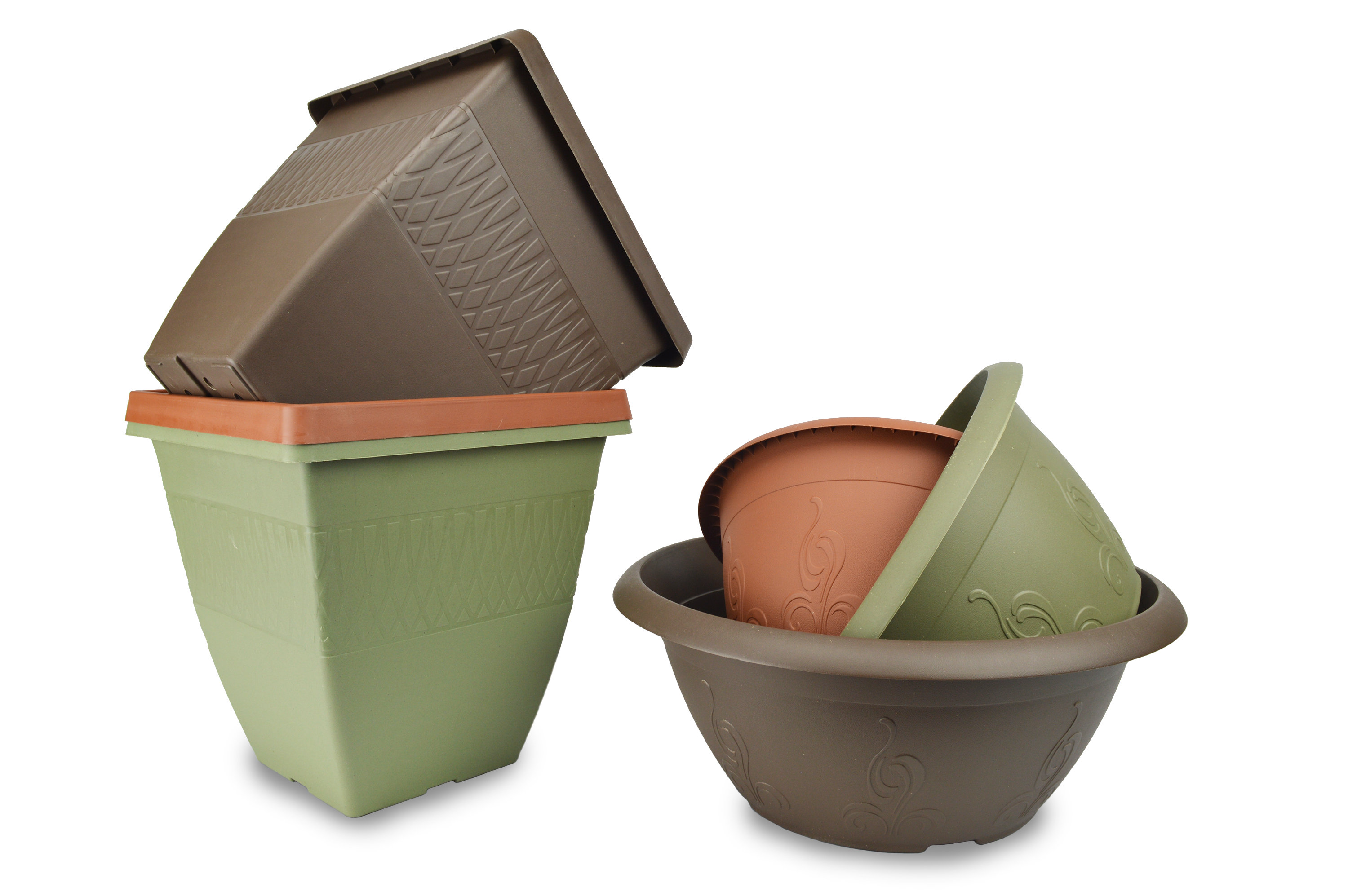 Winston Porter Gyeong-hui 6-Piece Plastic Pot Planter Set | Wayfair