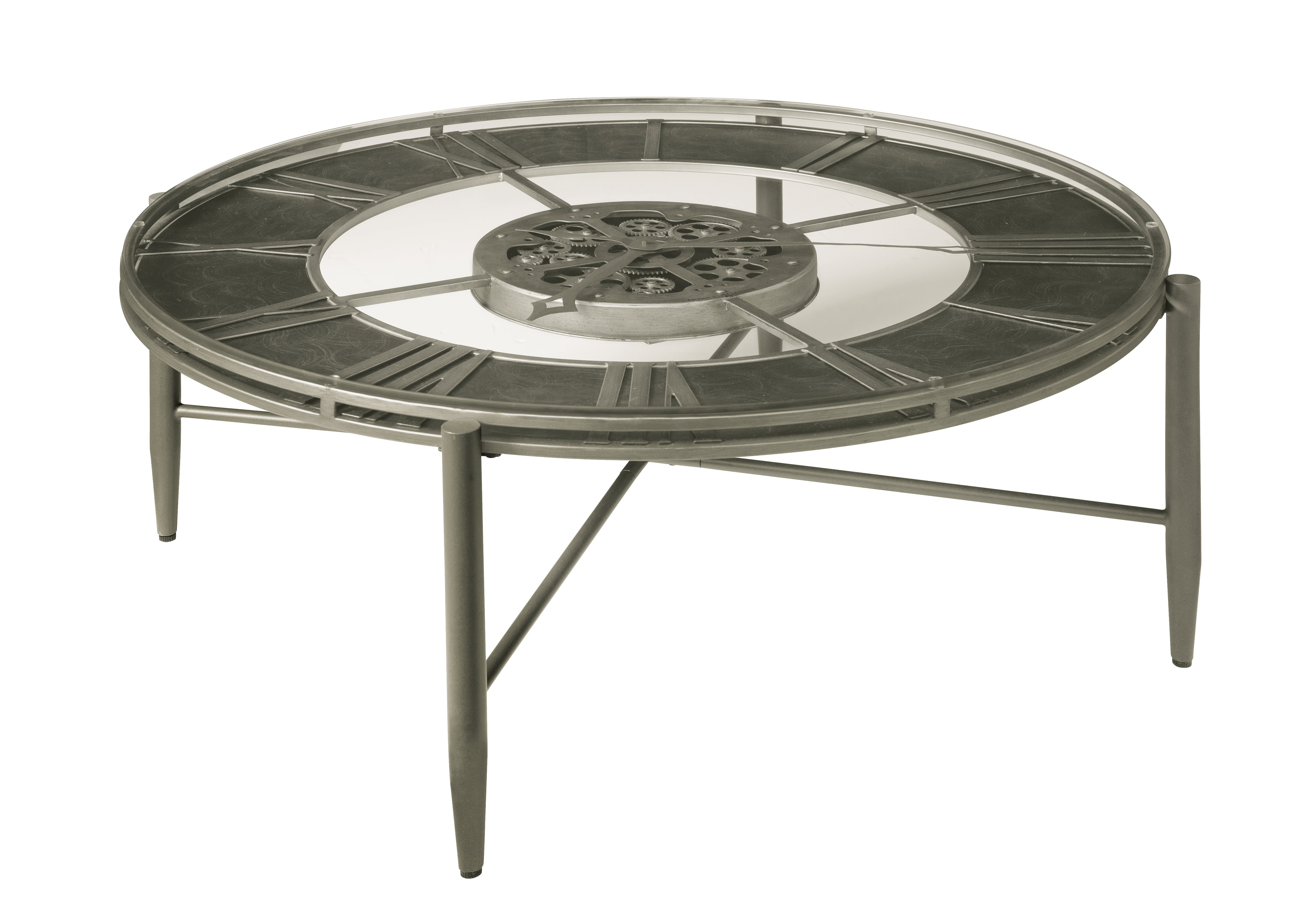 Howard Miller® Elon Clocktail Table Clock, Aged Silver | Wayfair