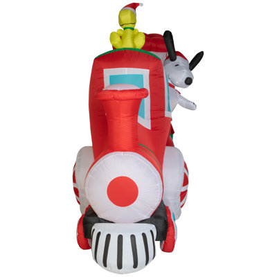 Gemmy Industries Airblown-Peanuts Christmas Train-LG Scene-Peanuts ...