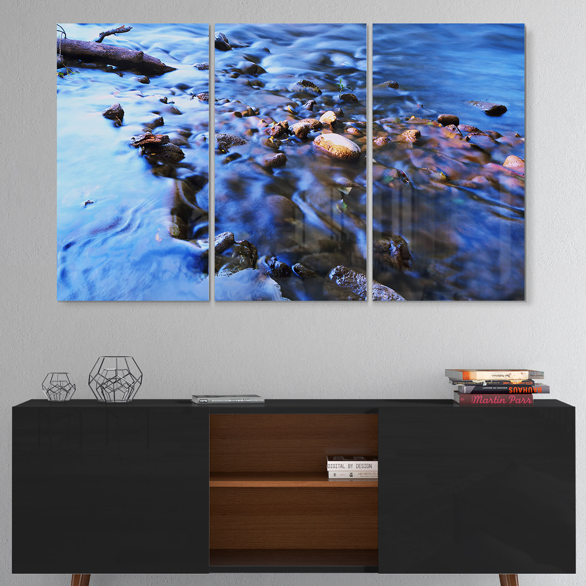 East Urban Home Road To Hills Under Clouds - Multipanel Landscape Photo ...