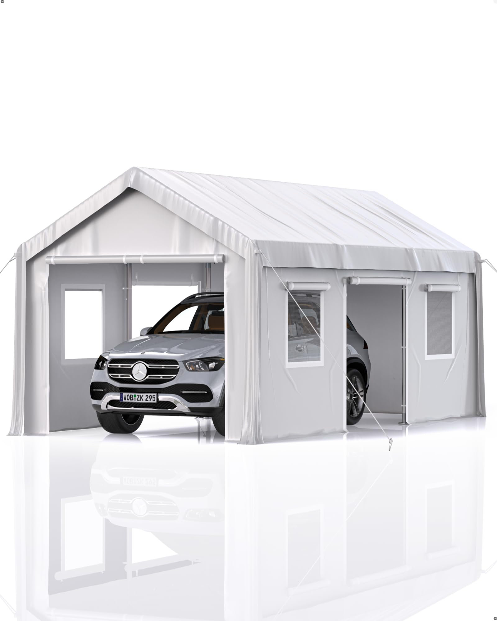 LumiParty 13X20 Heavy Duty Carport ,Car Ports with 180G Removable Side ...