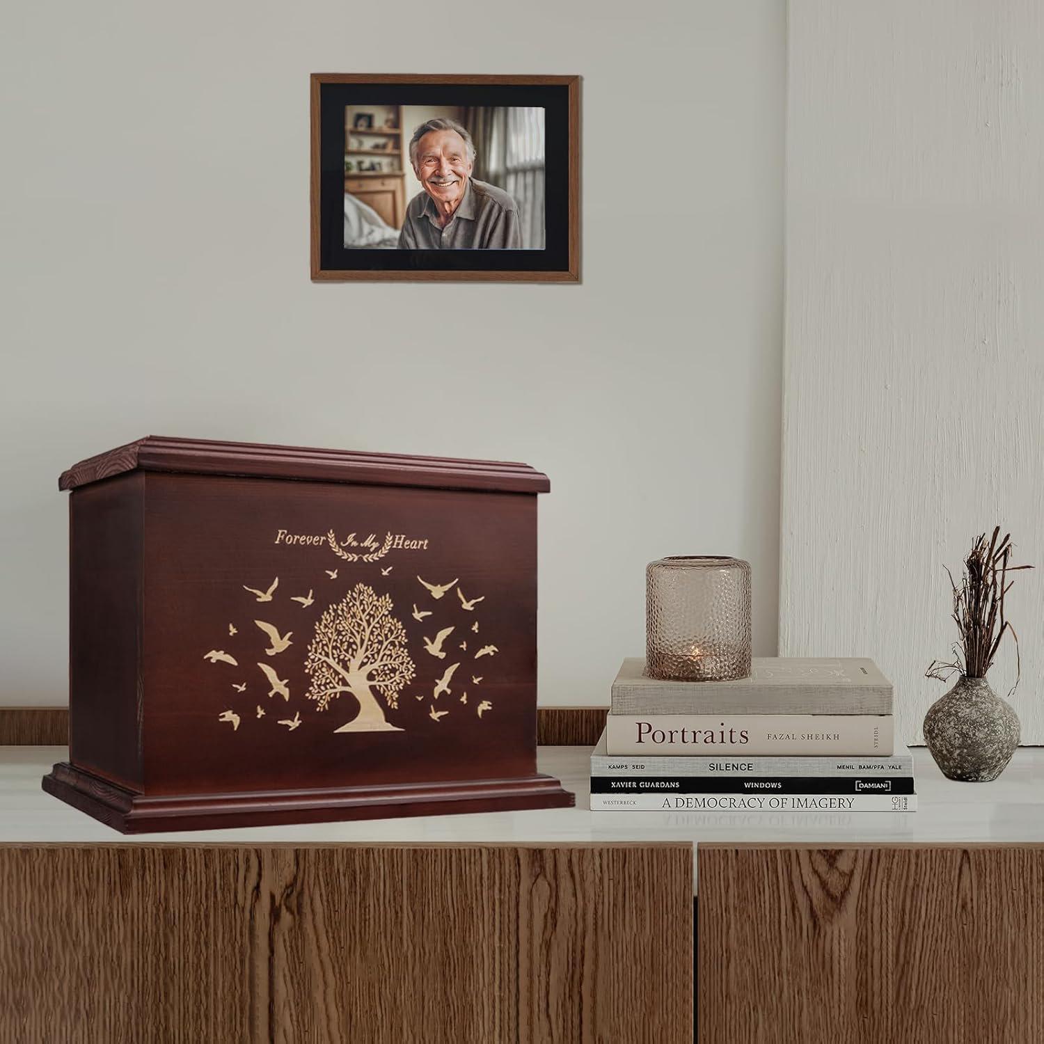 Red Barrel Studio Cremation Urns For Human Ashes Wooden Urn For Ashes ...