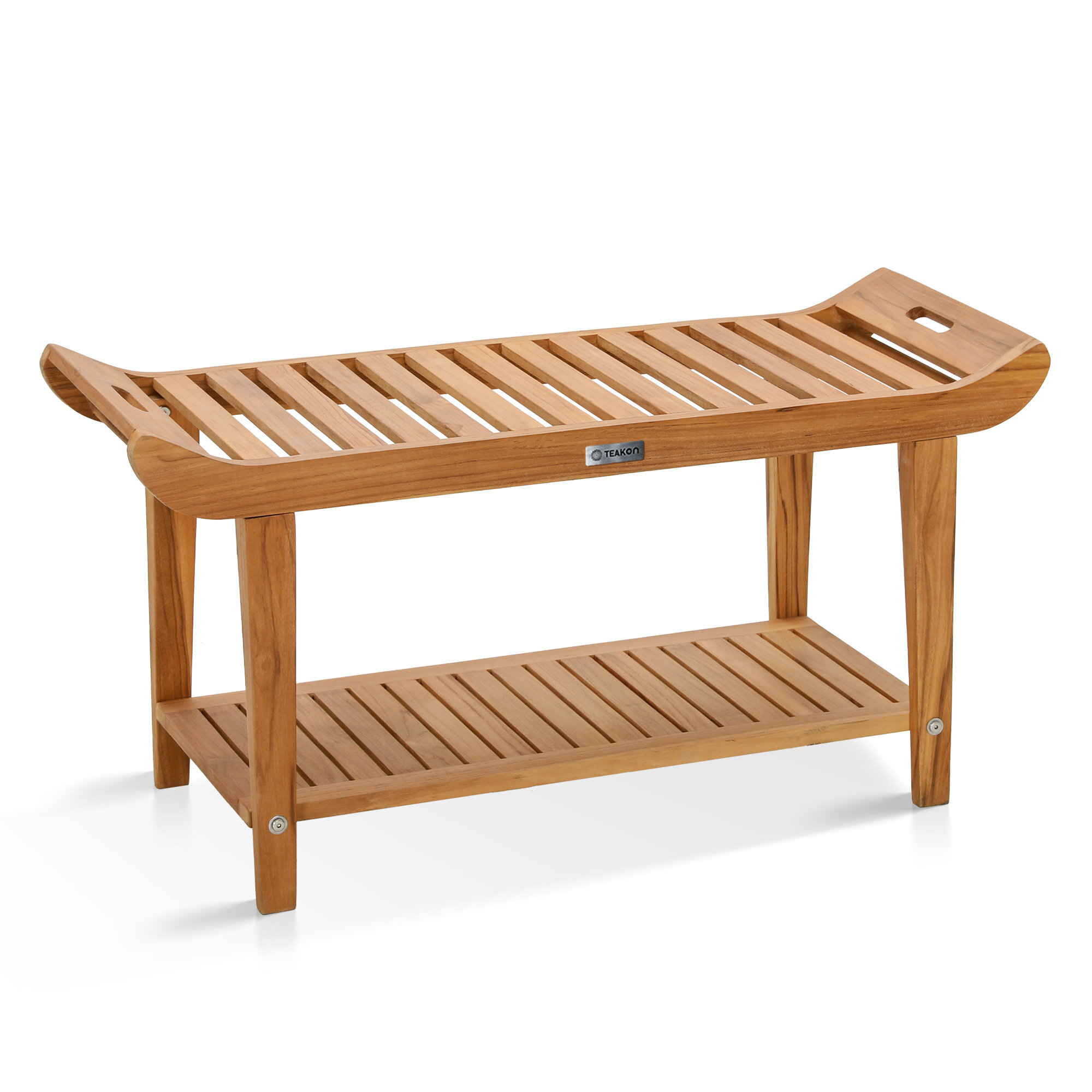 Rebrilliant Nithish 38.2" W Wood Shower Bench & Reviews | Wayfair