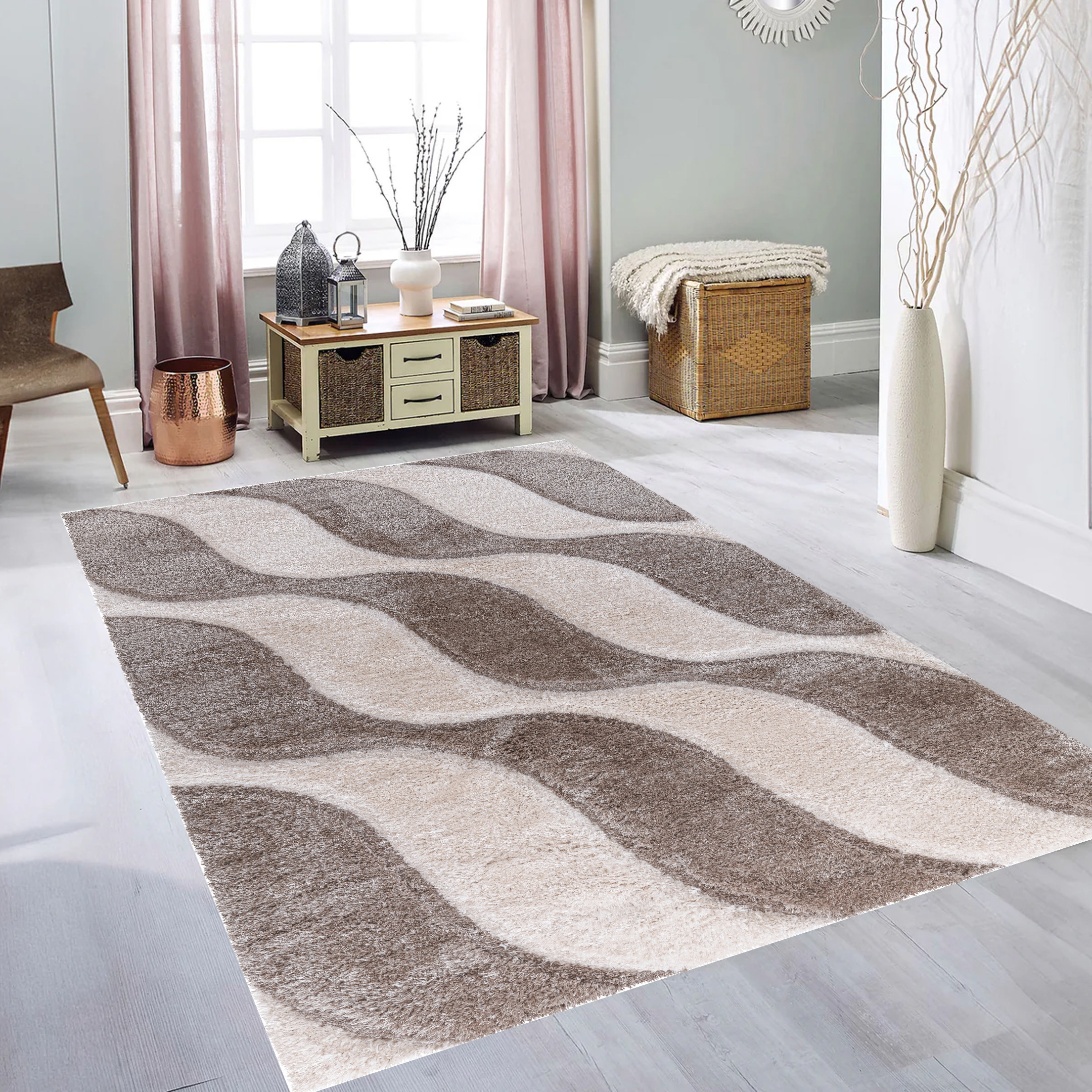 Fairmont Park Ahraya Geometric Machine Tufted Beige Area Rug | Wayfair ...