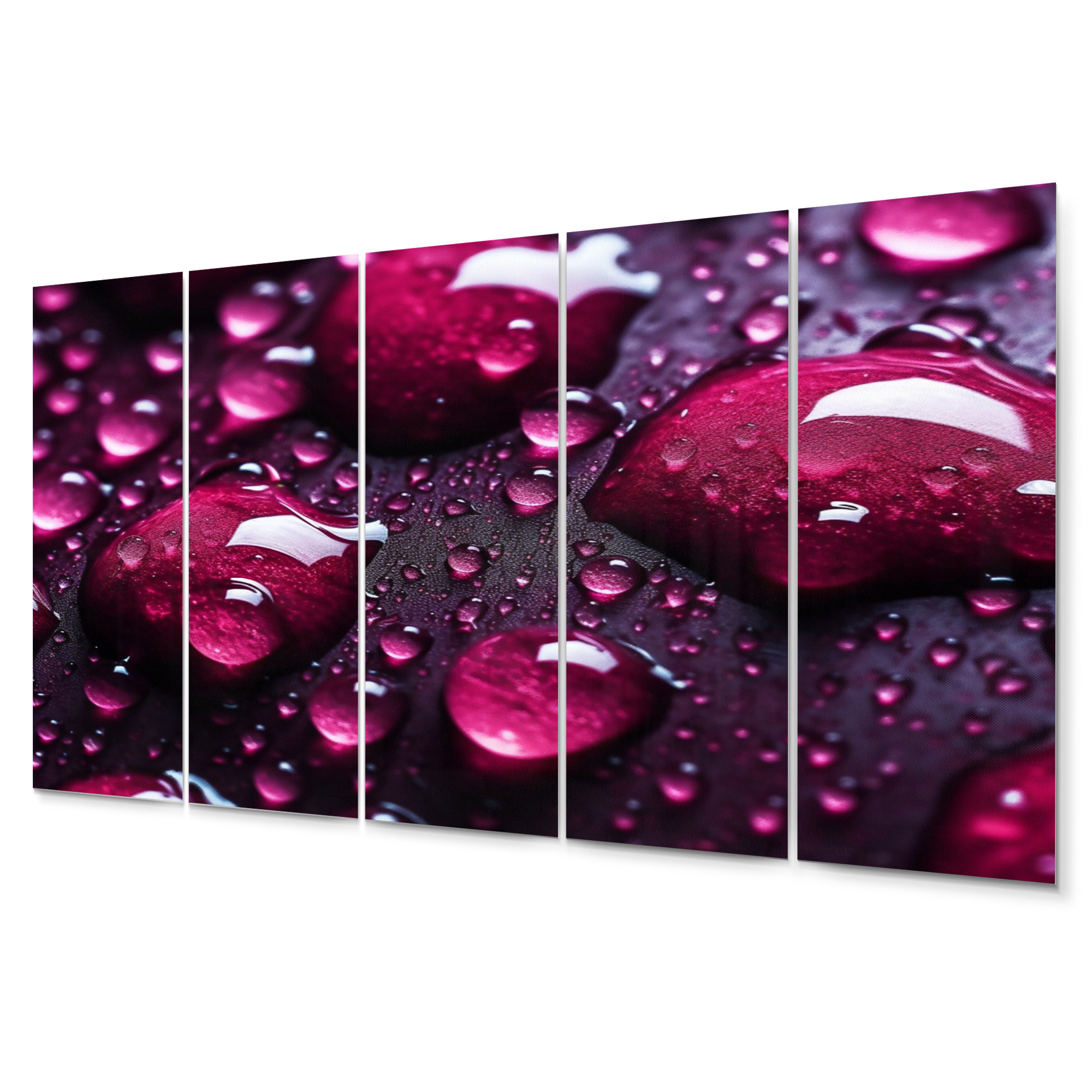 Ebern Designs Red Rose With Raindrops VIII - Raindrops Metal Wall Decor ...