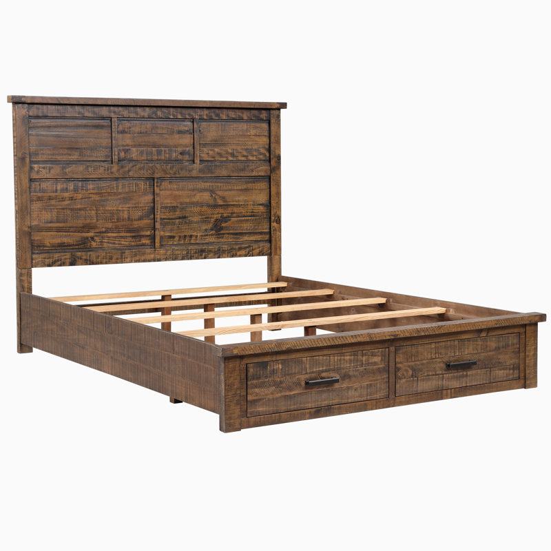 Millwood Pines Indira Queen Solid Wood Storage Platform Bed | Wayfair