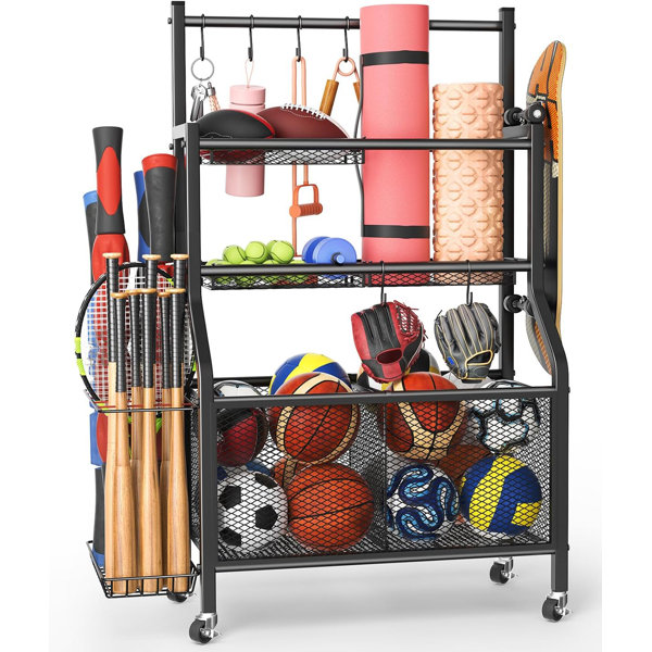 Rebrilliant Raquita Steel Freestanding Multi-Use Sports Rack | Wayfair