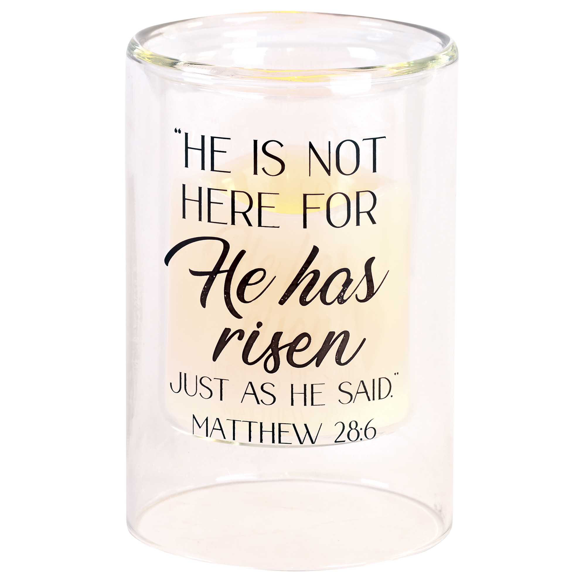 Symple Stuff 6'' H Glass Tabletop Pillar with Candle Included | Wayfair