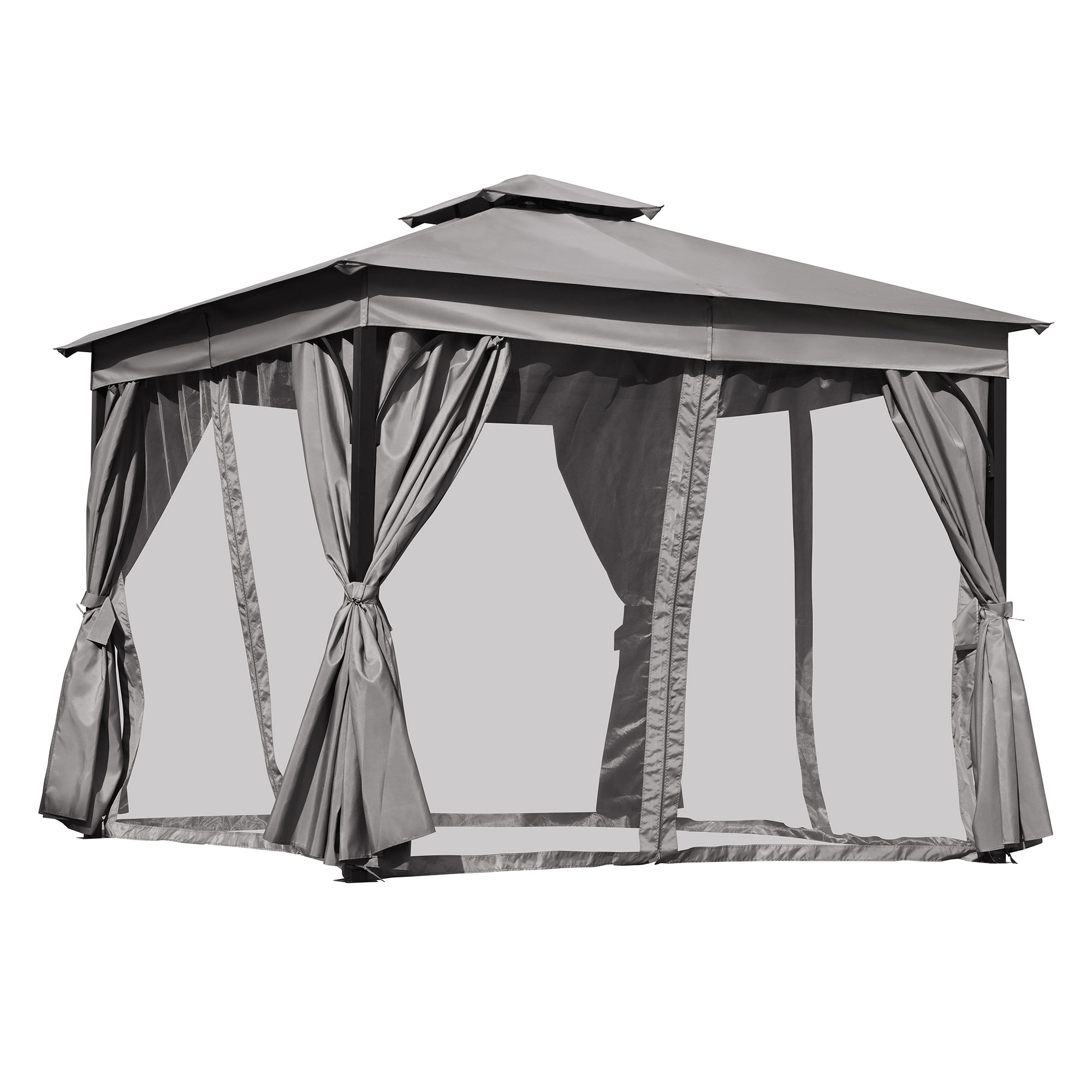 HOME OF FIGHT VENTURES LLC 10' Outdoor Gazebo Tent With Double Roofs ...
