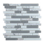 Speed tiles 11.34'' W x 11.65'' L Natural Stone Peel and Stick Mosaic ...