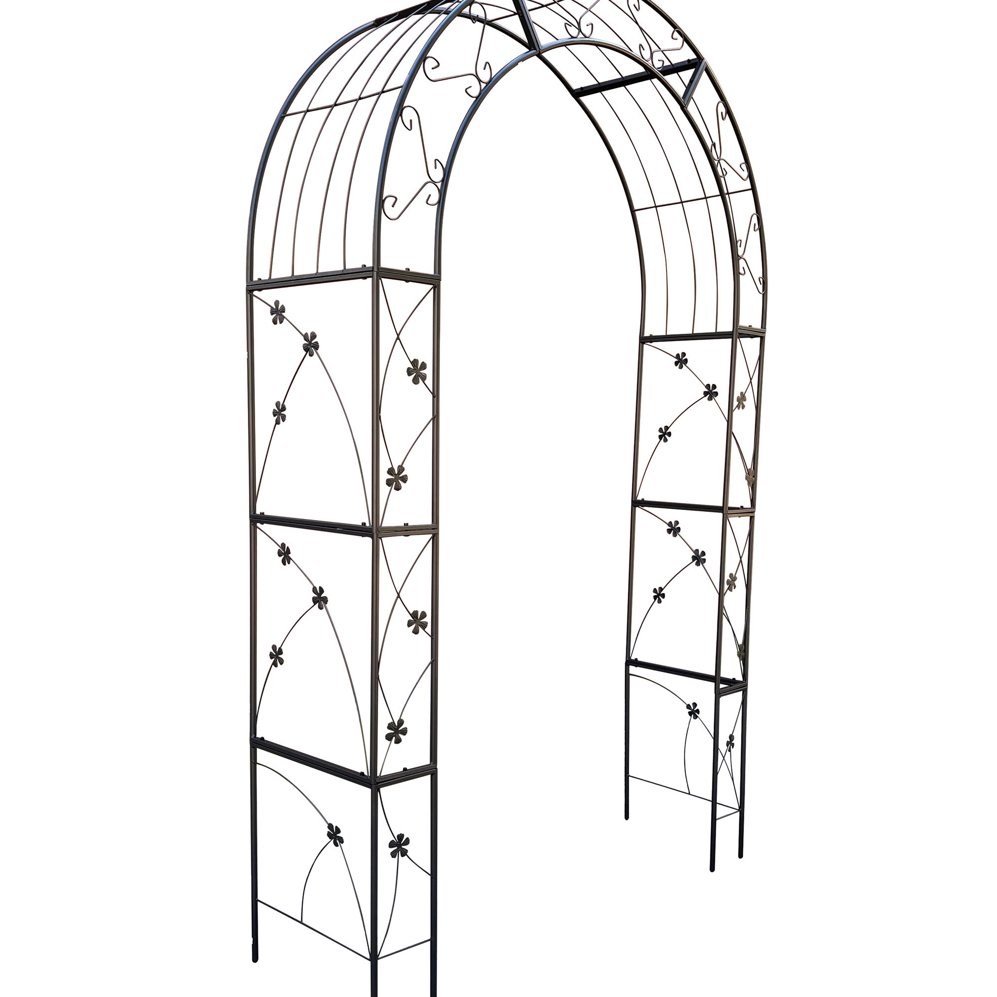Ophelia & Co. Metal Garden Arch Garden Arbor Trellis Climbing Plants ...