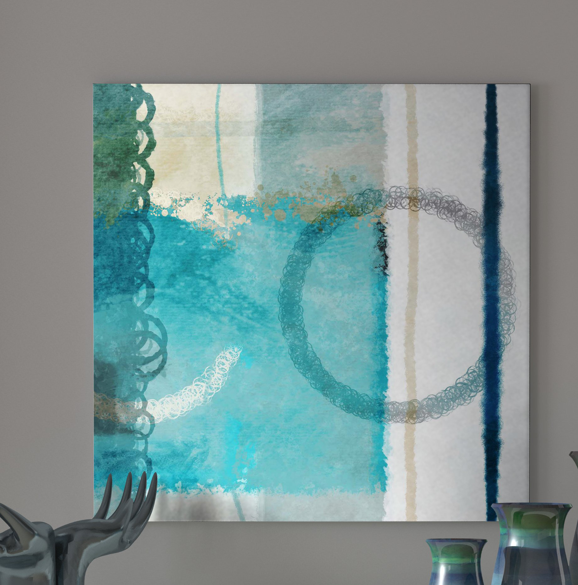 Wrought Studio™ Buy Dimple - Wrapped Canvas Painting Print | Wayfair