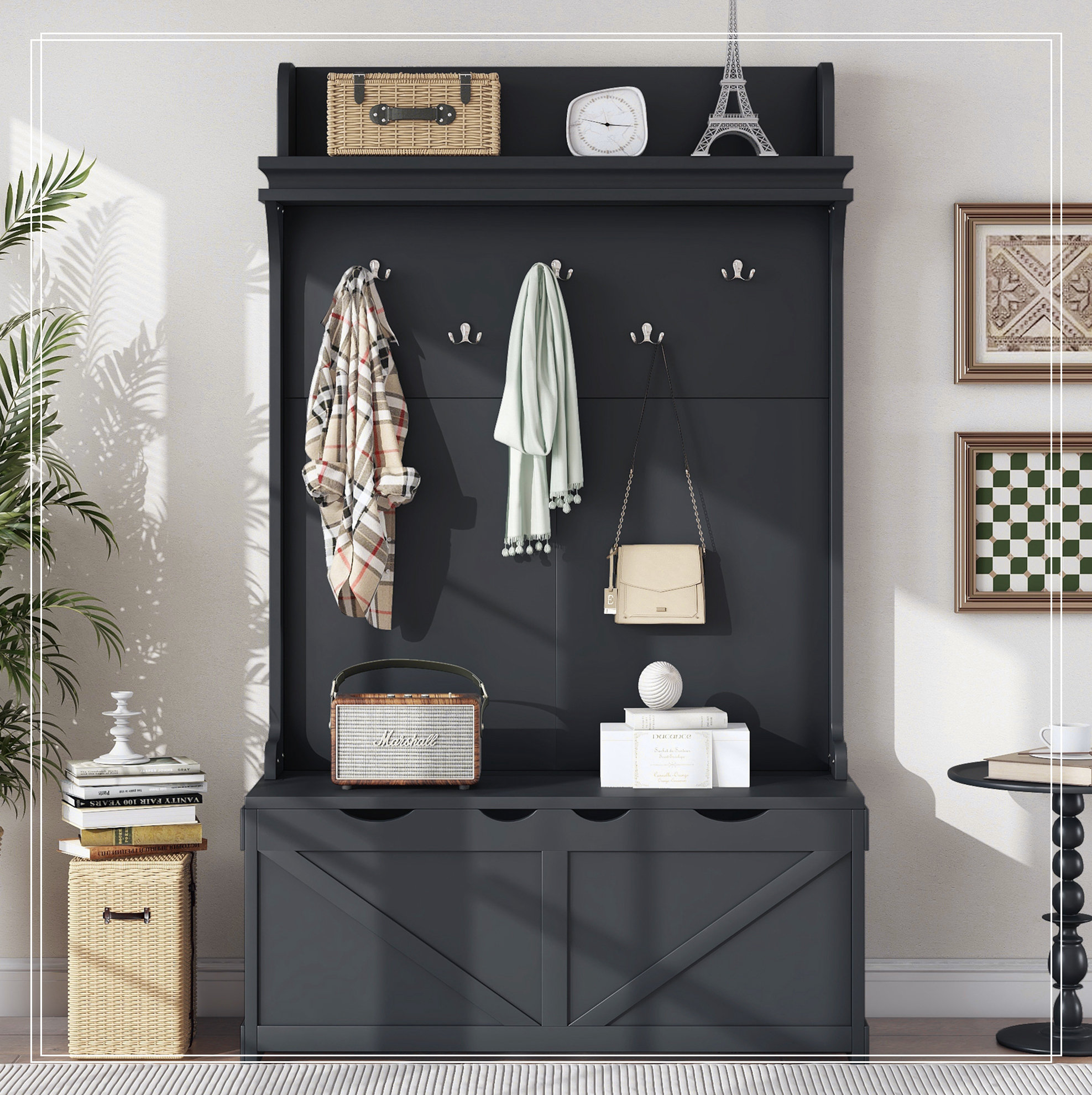 Rosalind Wheeler Hall Tree with Storage Bench, Entryway Bench with ...