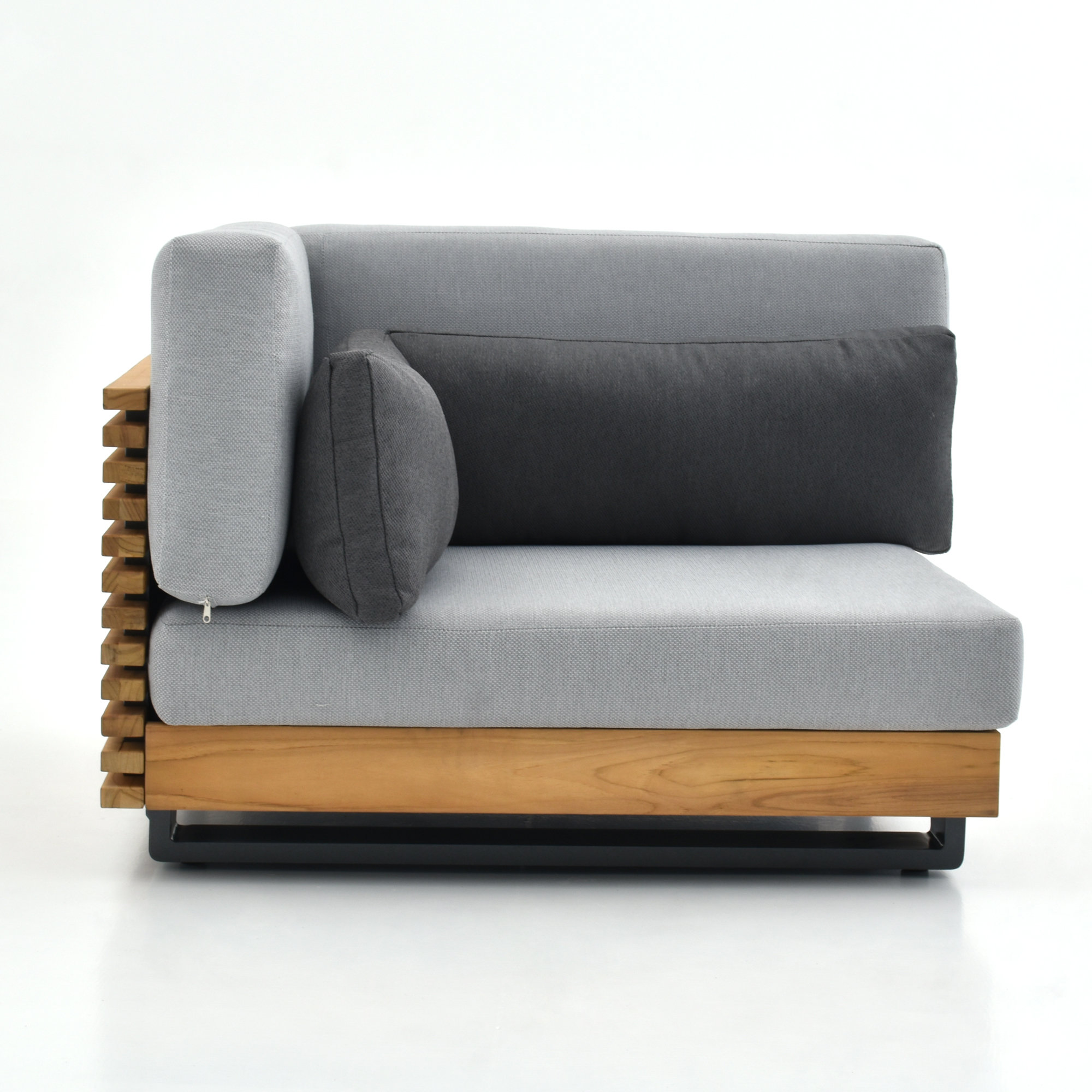 AllModern Cato Outdoor Corner Sofa Teak Alum base powder coating ...