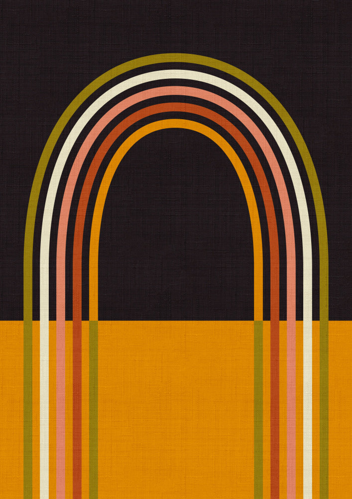 Brayden Studio Geo Shapes Fall 21 Rainbow Arc | Wayfair.co.uk