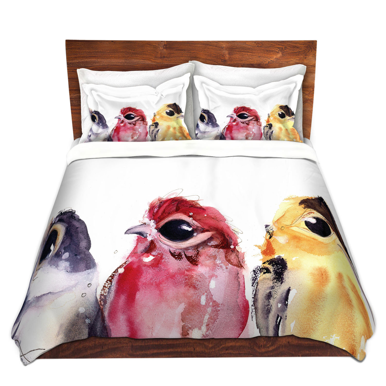 DiaNoche Designs Three Little Birds Duvet Cover Set | Wayfair