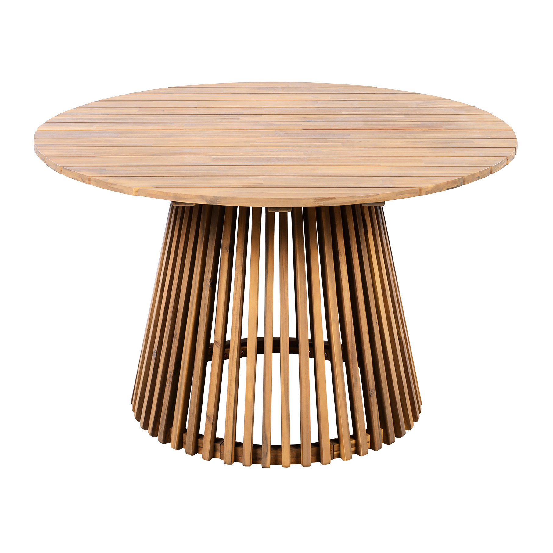 Dakota Fields 46.76 - Inch Outdoor Round Wood Dining Table In Shade ...