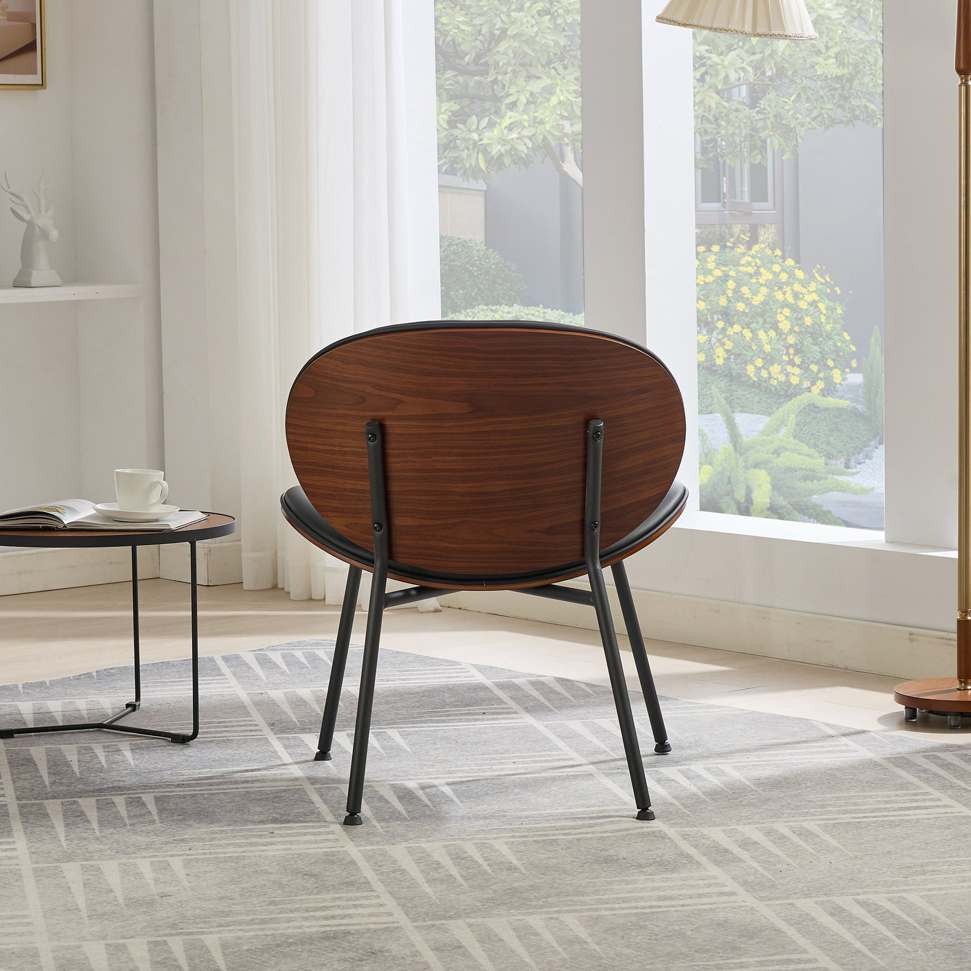 George Oliver Mid-Century Modern Shell Chair Single Side Chair Tripod ...