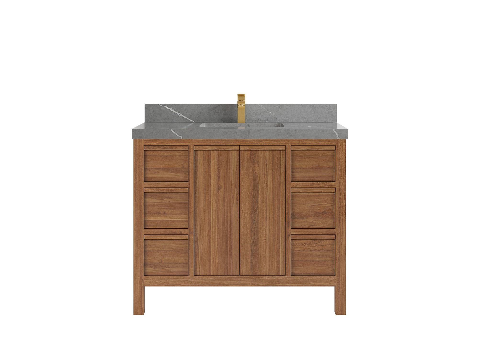 Willow Collections Elizabeth Teak 42 In. W X 22 In. D Single Sink ...