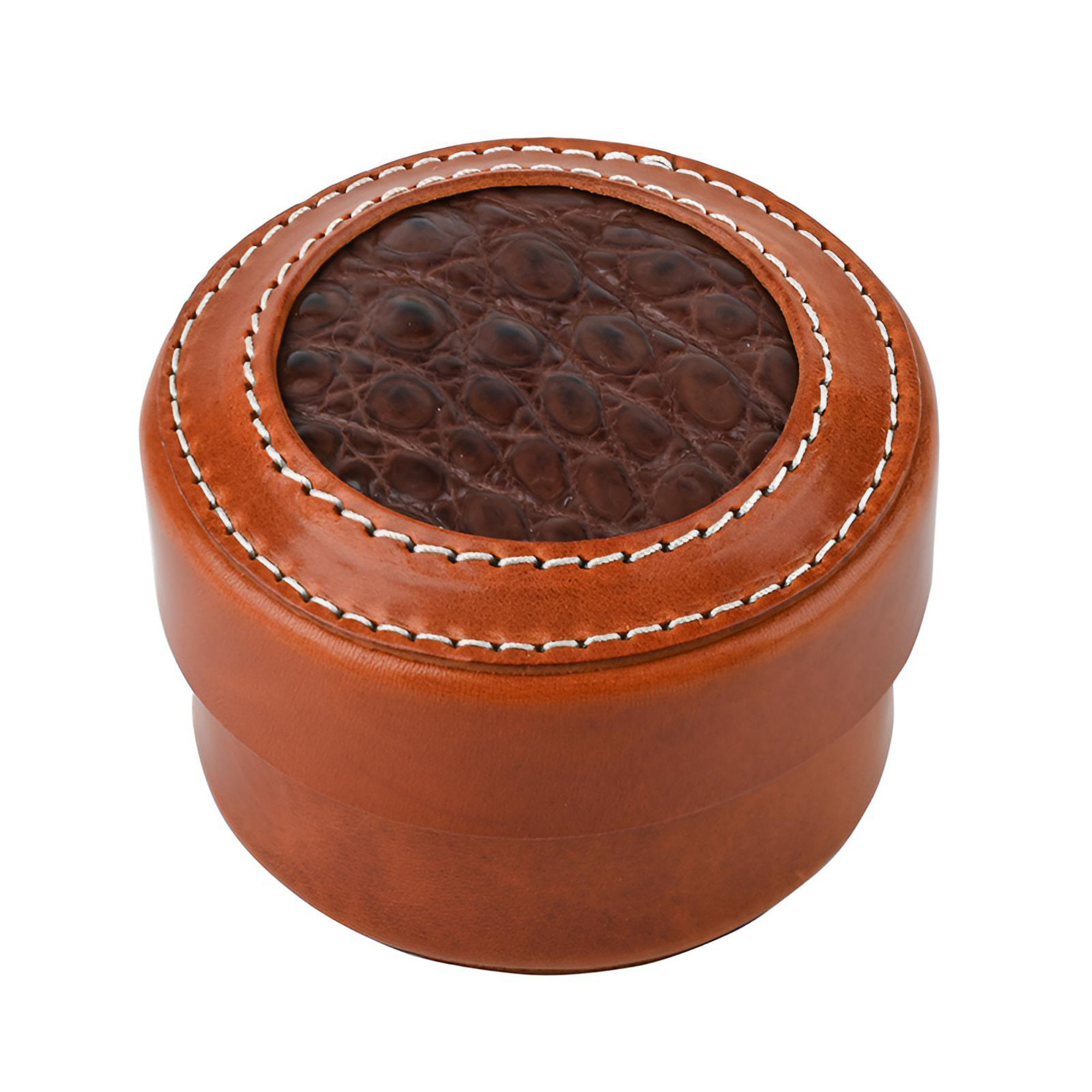 World Menagerie Vintage Tanned Cowhide Gold And Silver Jewelry Box ...