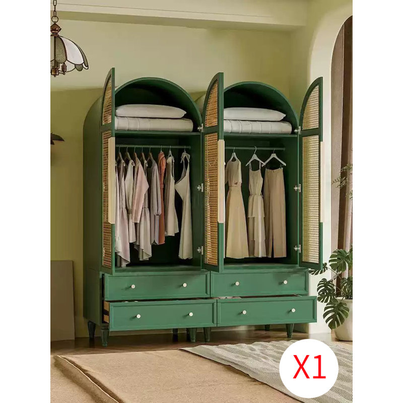 Parttlion European style retro modern simple wardrobe | Wayfair