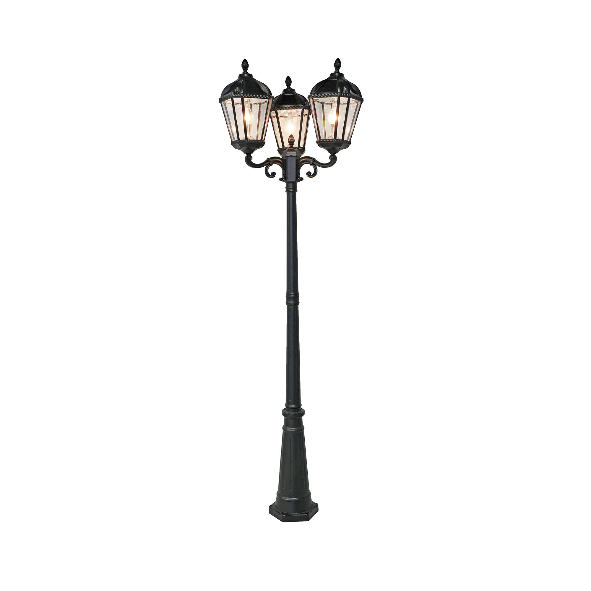 Canora Grey Royal Bulb Triple Head Lamp Post | Wayfair