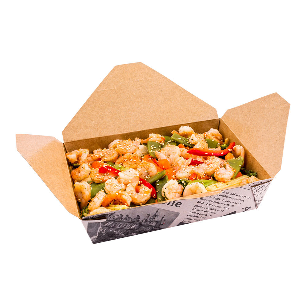 Restaurantware Paper Take Out Box 50 Count 8.5 x 6.2 x 1.9 Inches 49 oz ...