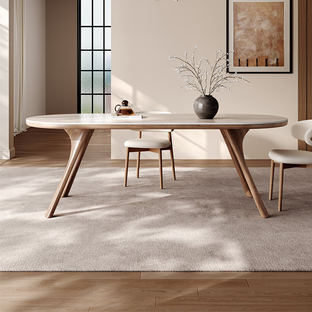 Corrigan Studio Simple retro style oval dining table - Wayfair Canada