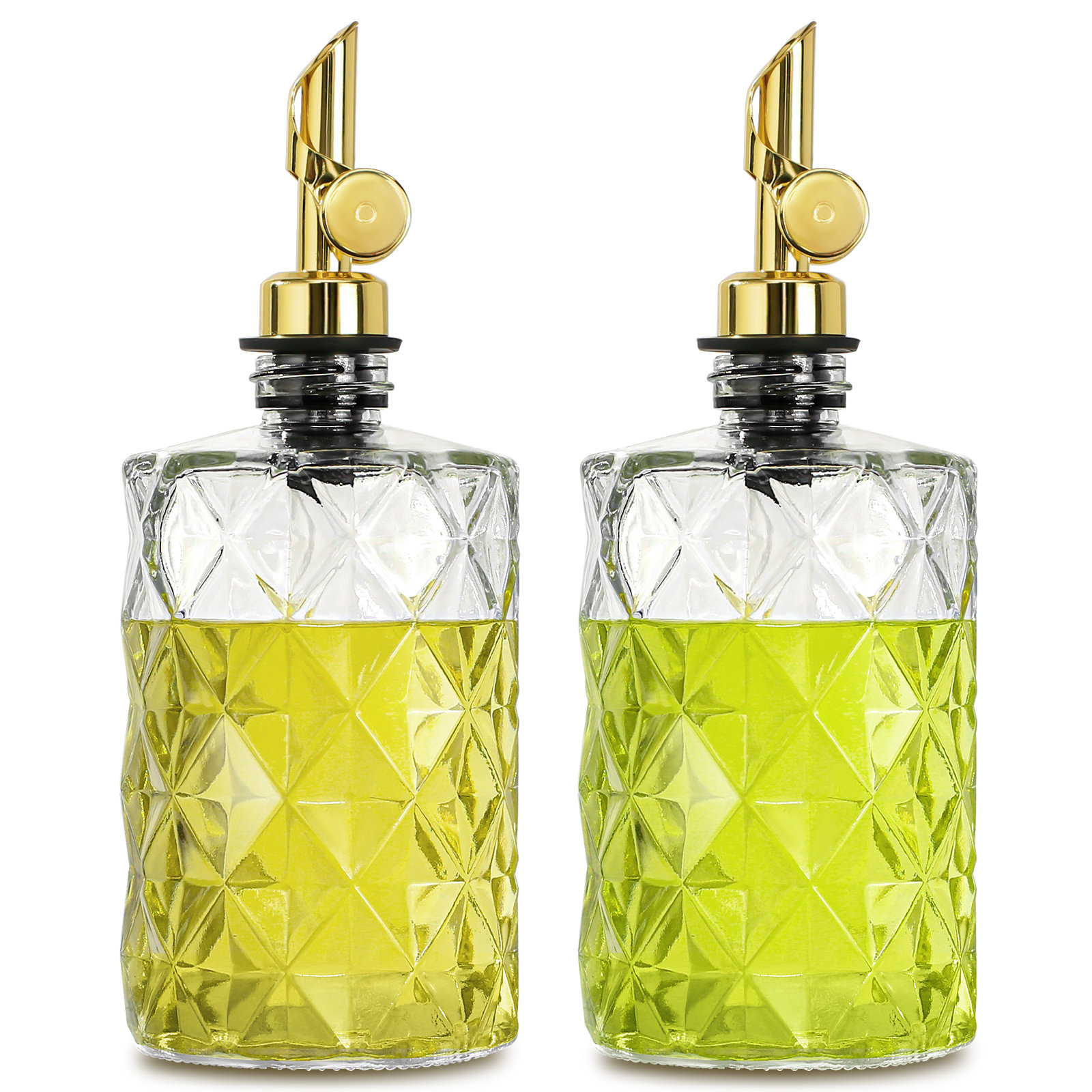 Mercer41 Olive Oil Bottle Dispenser Diamond luxurious Set of 2,350ml ...