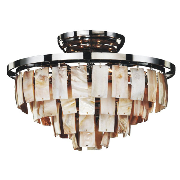 Rosecliff Heights Miguel Shell Semi Flush Mount - Wayfair Canada