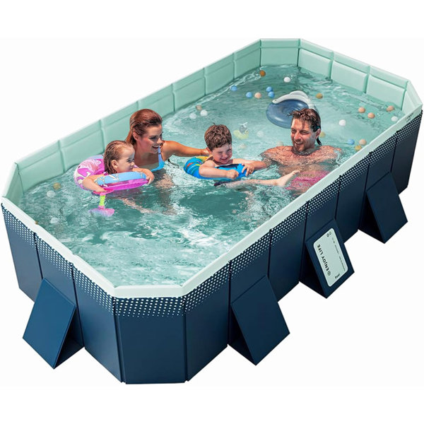 Utibia Foldable Pool Non-Inflatable Swimming Pool for Family Adults ...