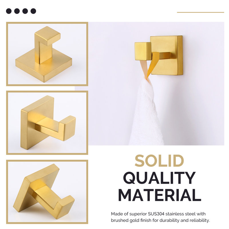 AngleSimple Stainless Steel Bathroom Wall Mounted Robe Hook & Reviews ...