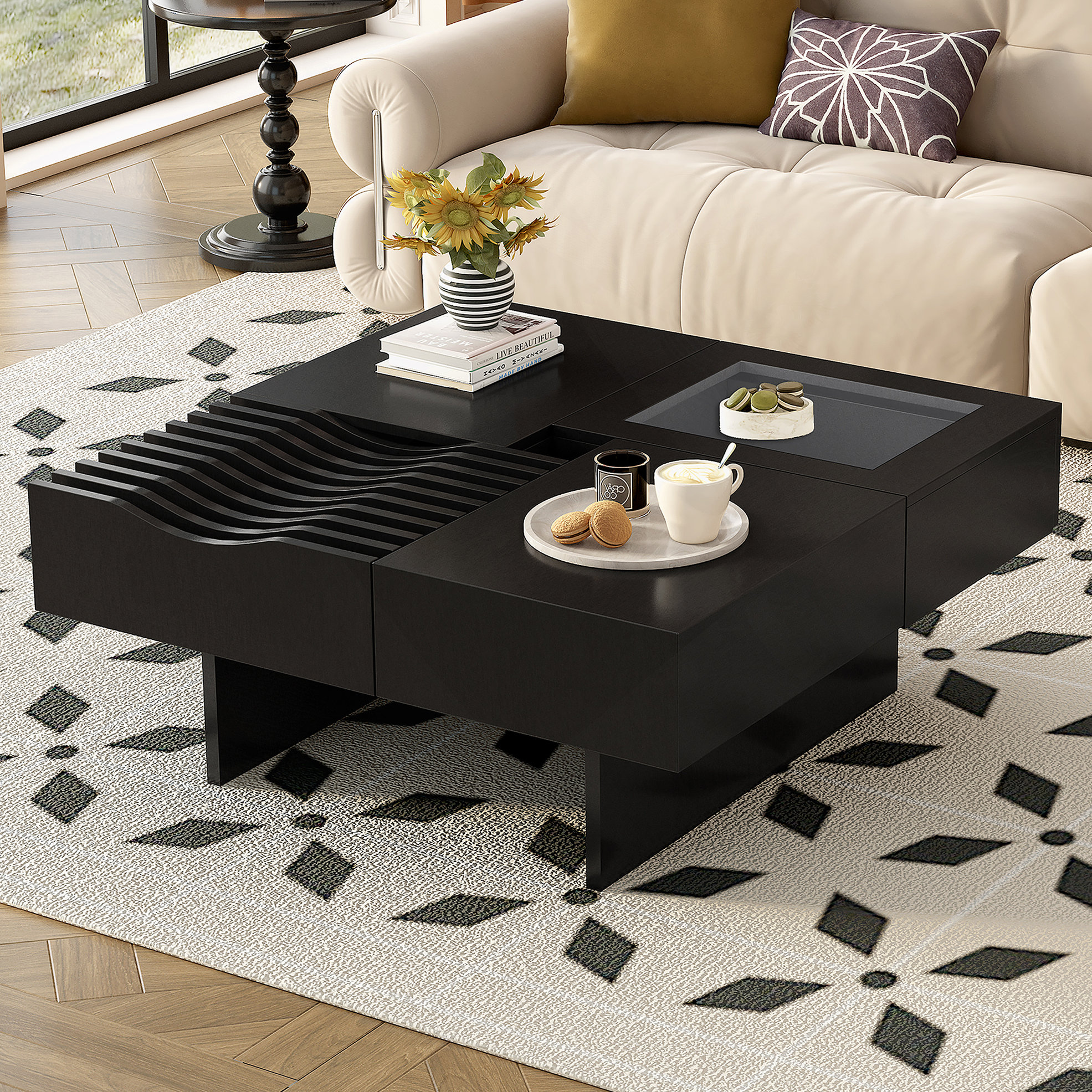 Ivy Bronx Table basse U-Can 33 po Mid Century Modern, table basse ...
