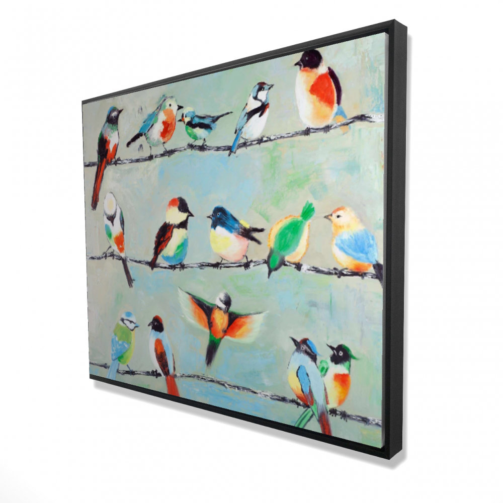 Begin Edition International Inc. Small abstract colorful birds - 48"x60 ...