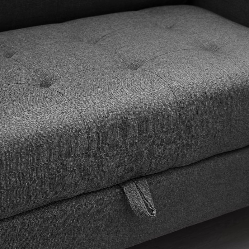 DormCo 48.8'' Square Arm Mini Sofa with Storage | Wayfair