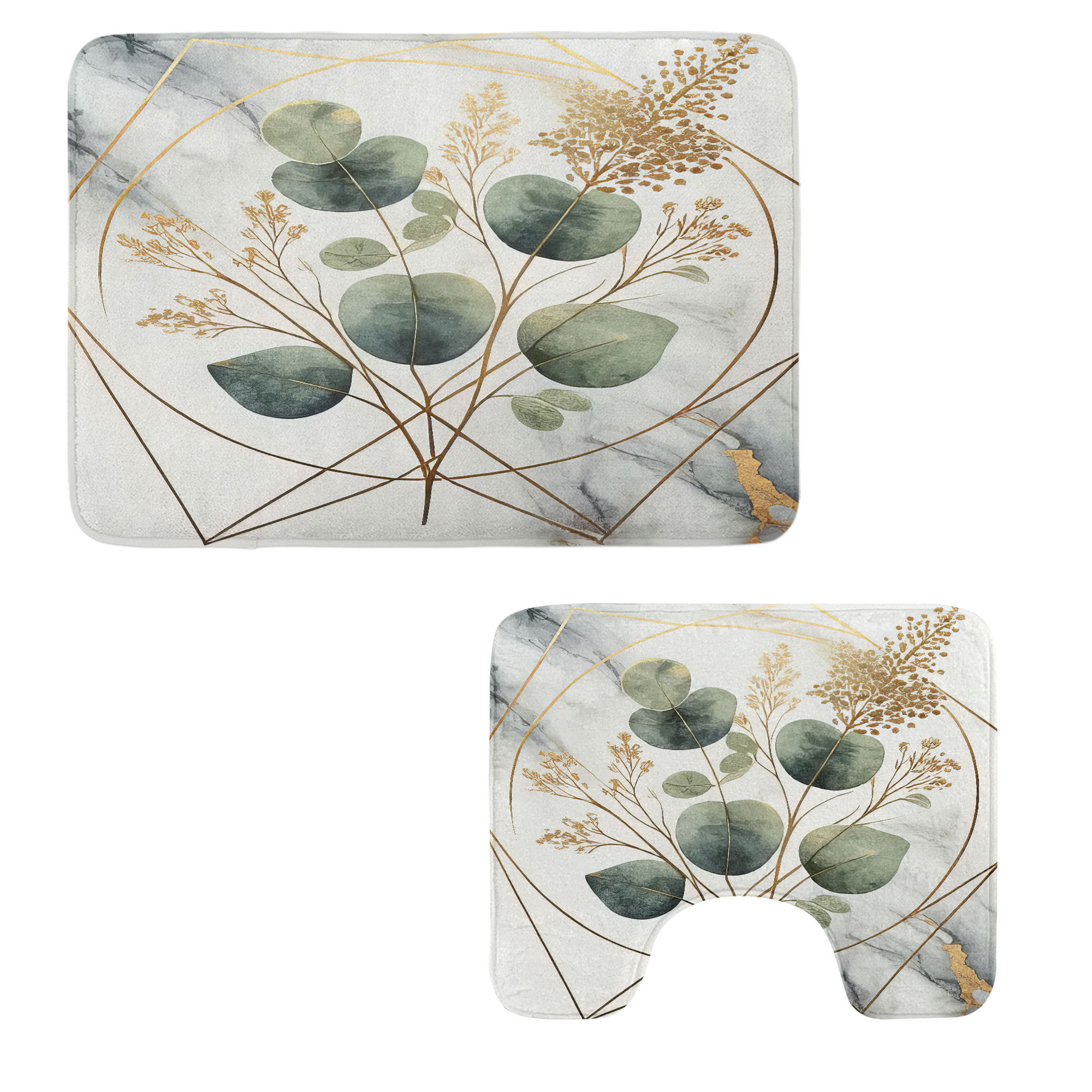 East Urban Home Eucalyptus Bathroom Rug Set 2 Pieces Rectangle ...