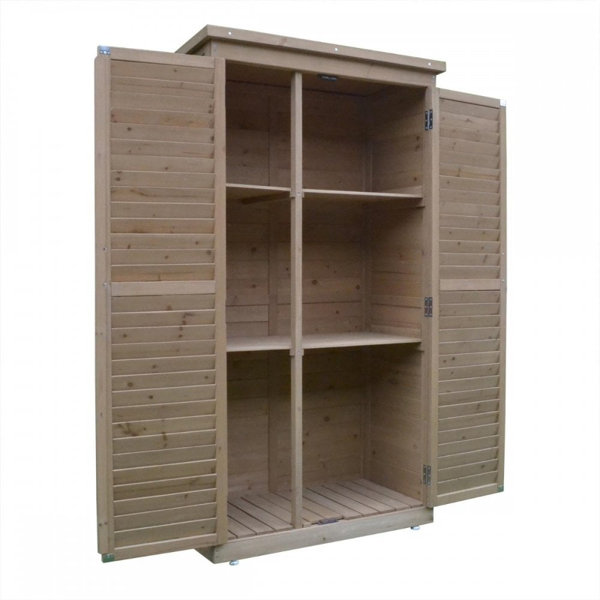 ClassicLiving Geet 2 ft. W x 3 ft. D Manufactured Wood Flat Tool Shed ...