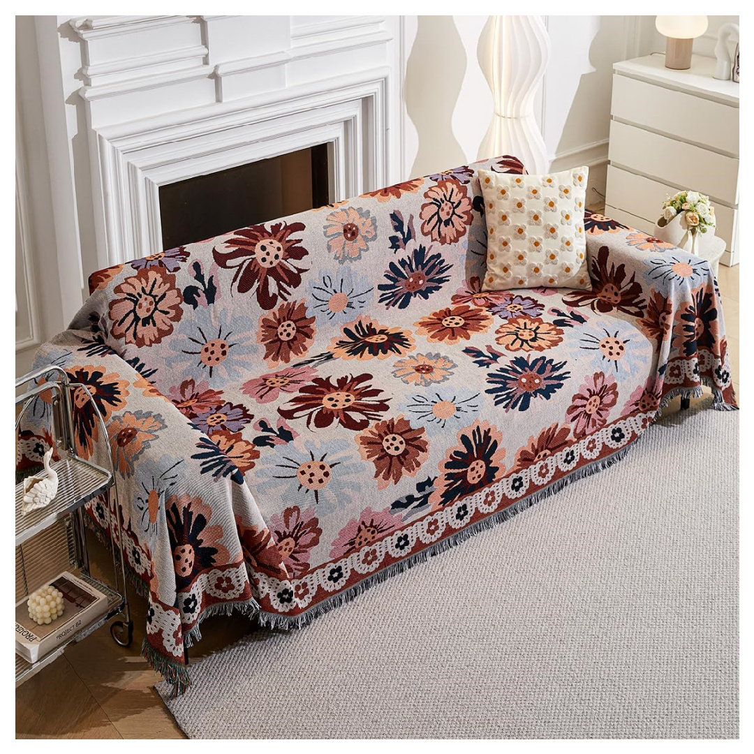 Red Barrel Studio Couch Cover Sheet Blanket, Oversized Covers For 3 ...