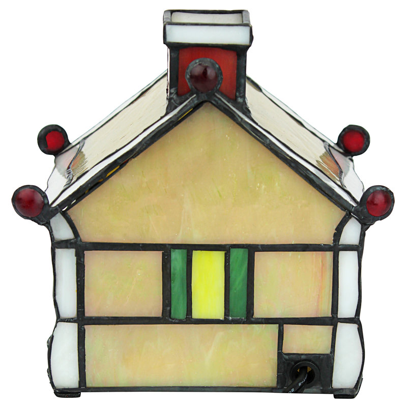 Design Toscano Christmas Gingerbread House Stained Glass Lamp | Wayfair