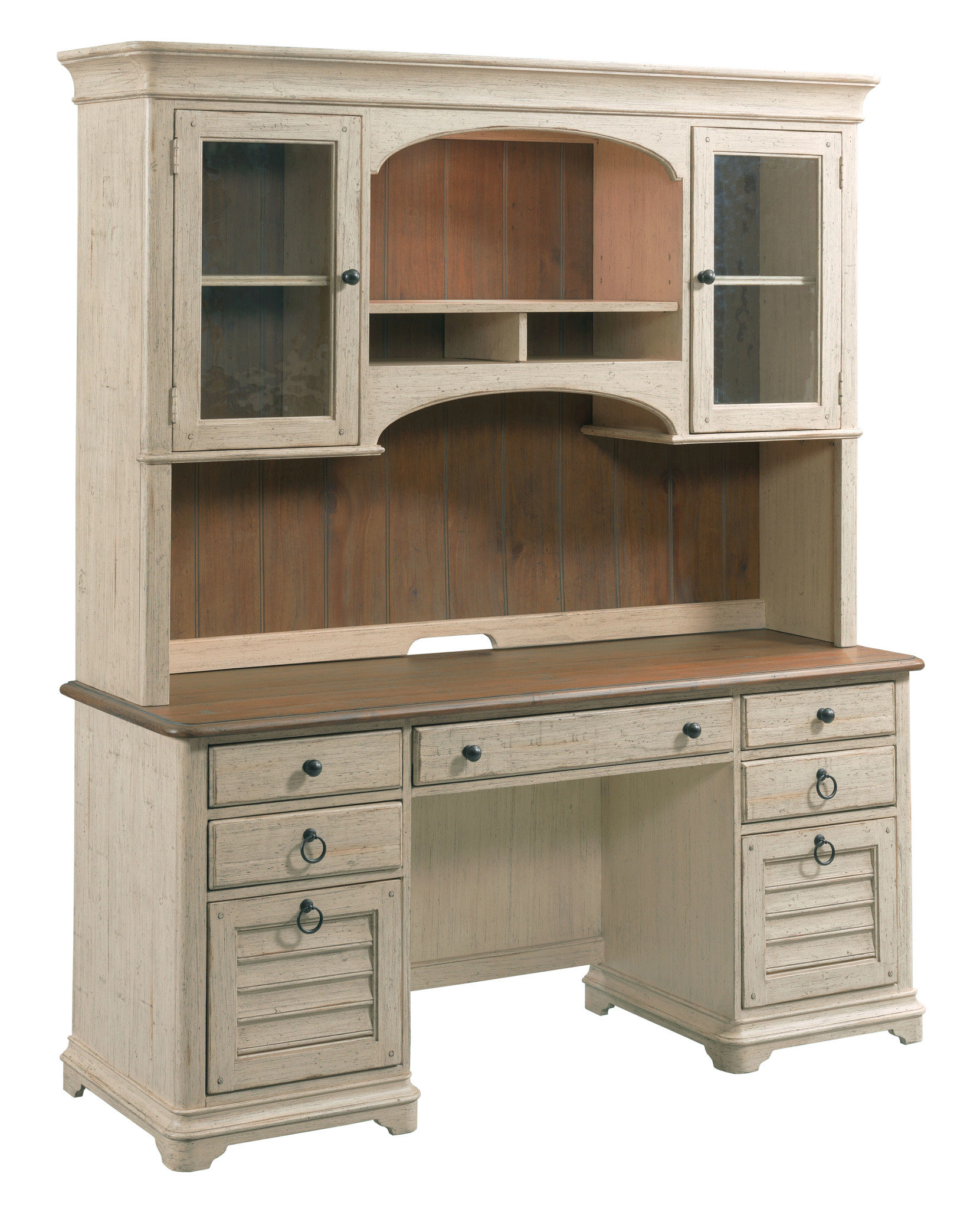 One Allium Way® Kempston Solid Wood Desk with Hutch | Wayfair
