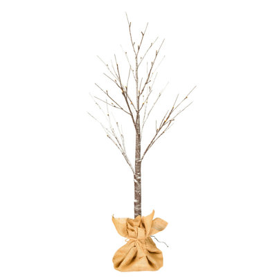 The Holiday Aisle® Vickerman LED Brown Frosted Twig Tree 48' Lighted ...