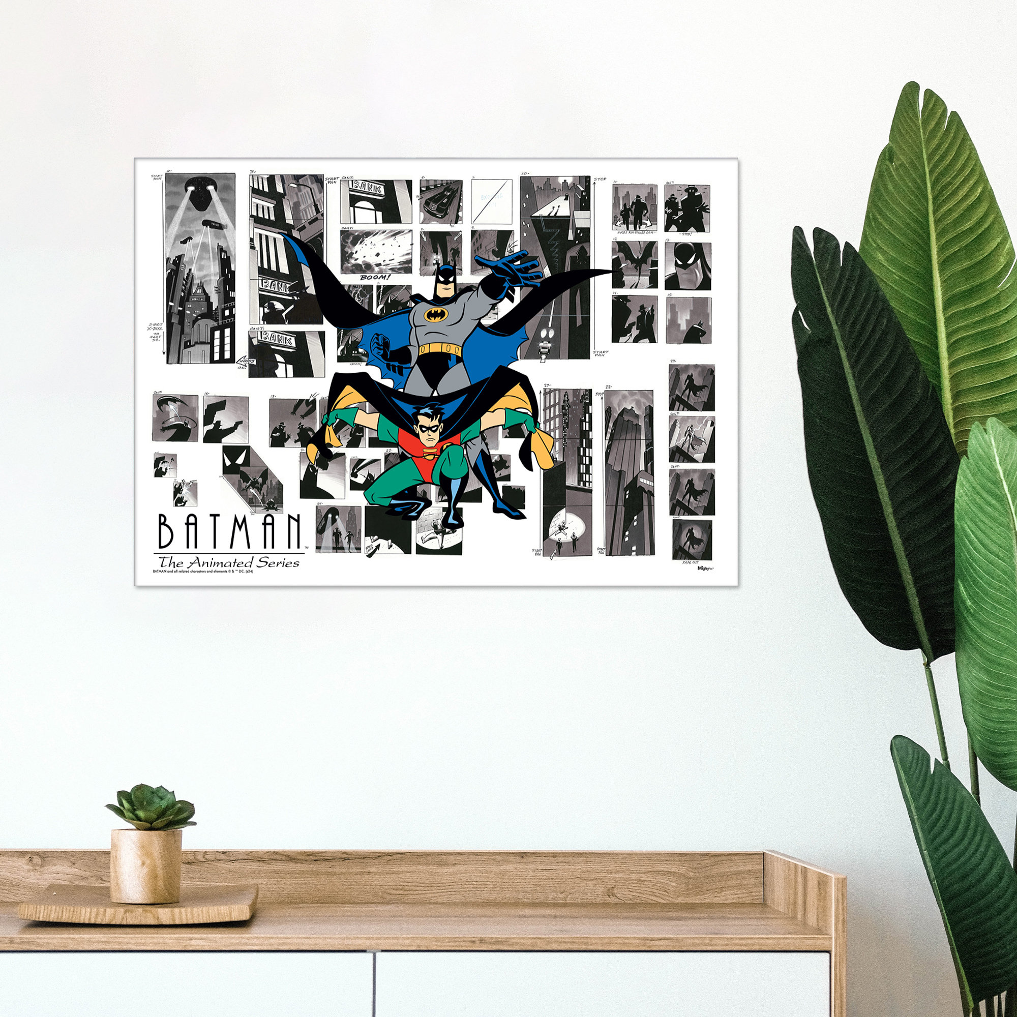 George Oliver Batman The Animated Series (Opening Story Board) Wall Art ...