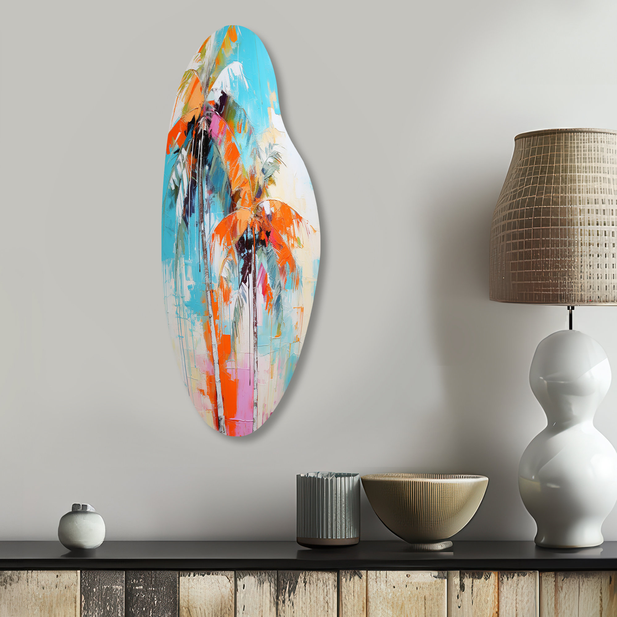 Design Art Palm Trees Palm VI - Palms & Palm Trees Curved Shape Metal ...