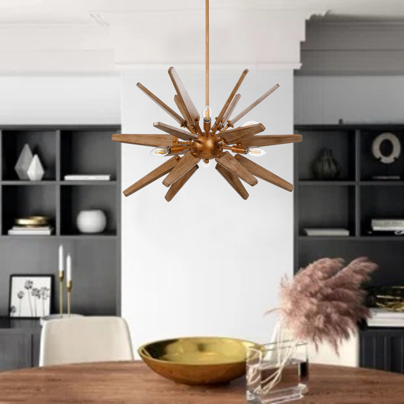 Corrigan Studio® Kachelle 6 - Light Natural Wood Sputnik Sphere ...