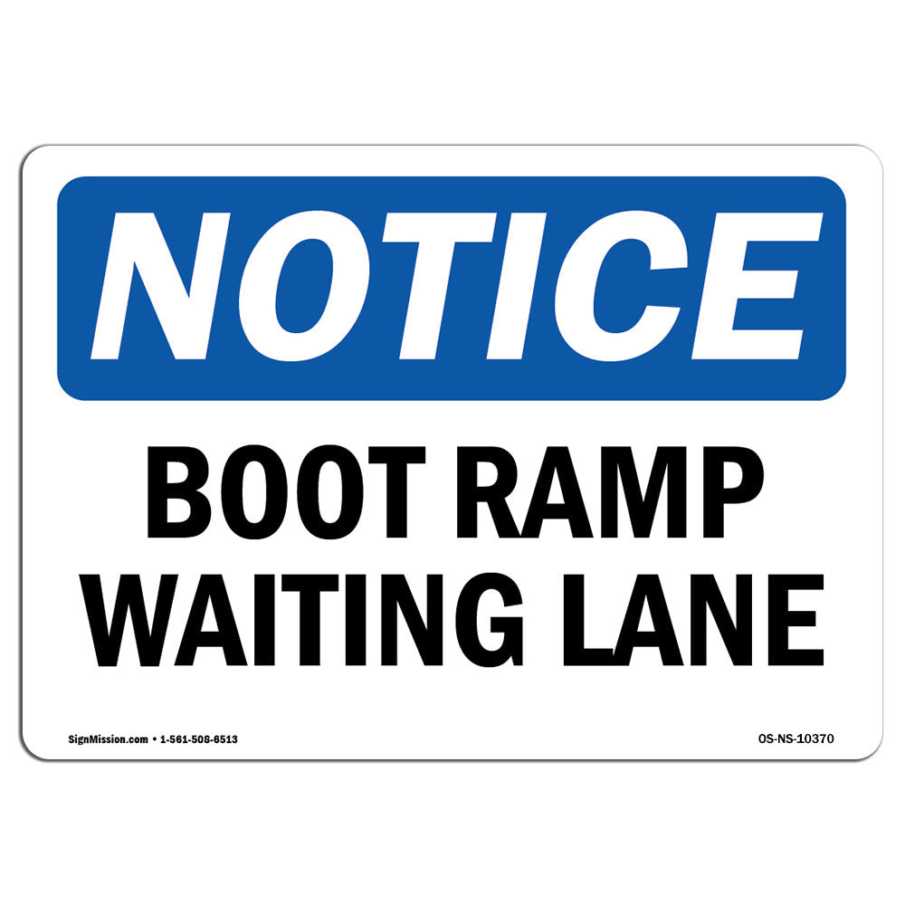 SignMission Boot Ramp Waiting Lane Sign - Wayfair Canada