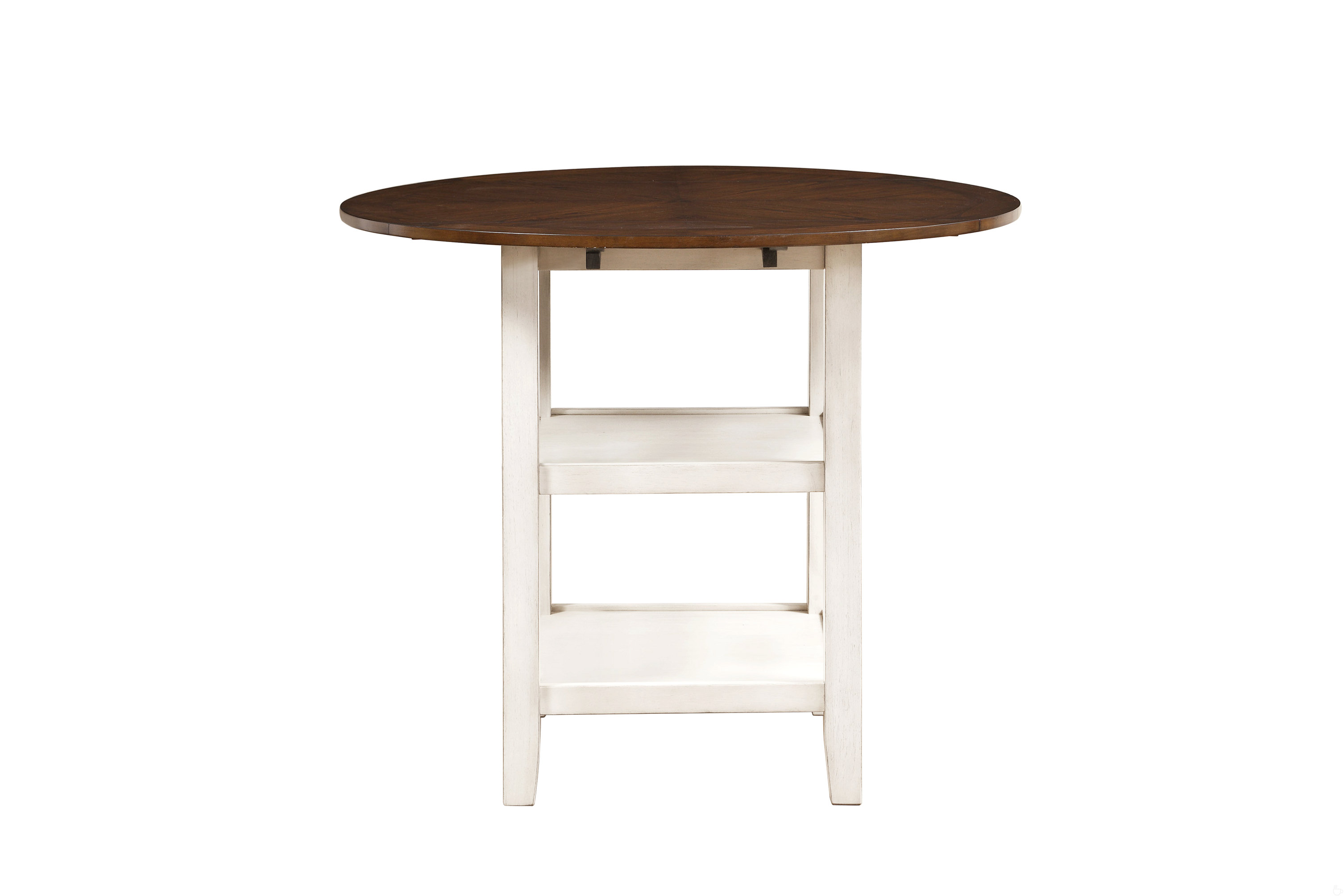 One Allium Way® Counter Height Table With 2X Bottom Shelves Drop Side ...