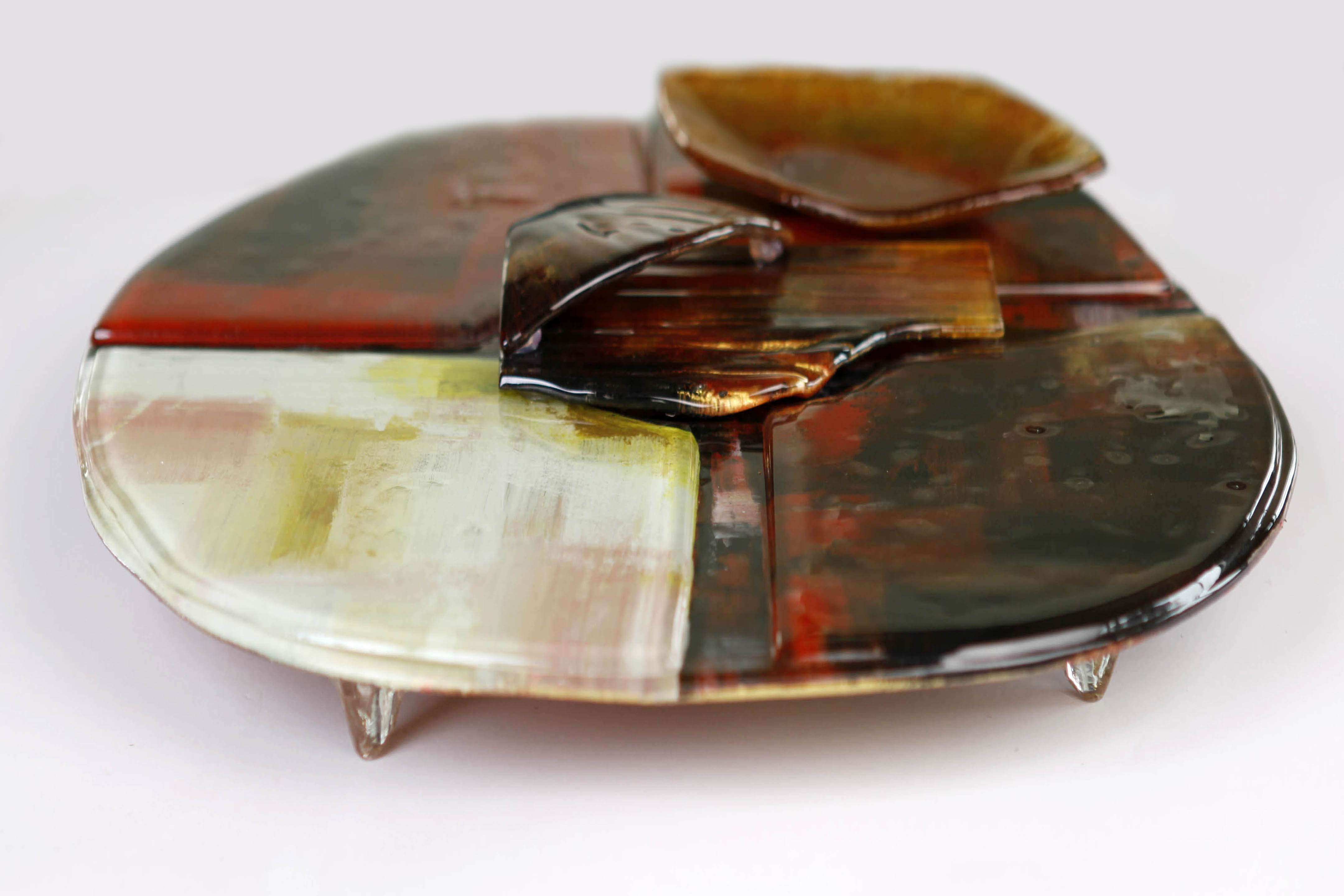 Jasmine Art Glass Cheese Plate | Wayfair