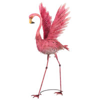 Beachcrest Home™ Artrip Rocker Flamingo Garden Statue & Reviews | Wayfair